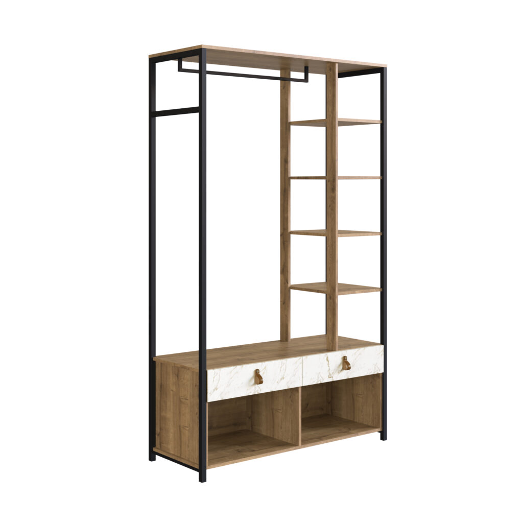 Ropero (Mini Closet) Marrón/Mármol – con falla! - Berna Home