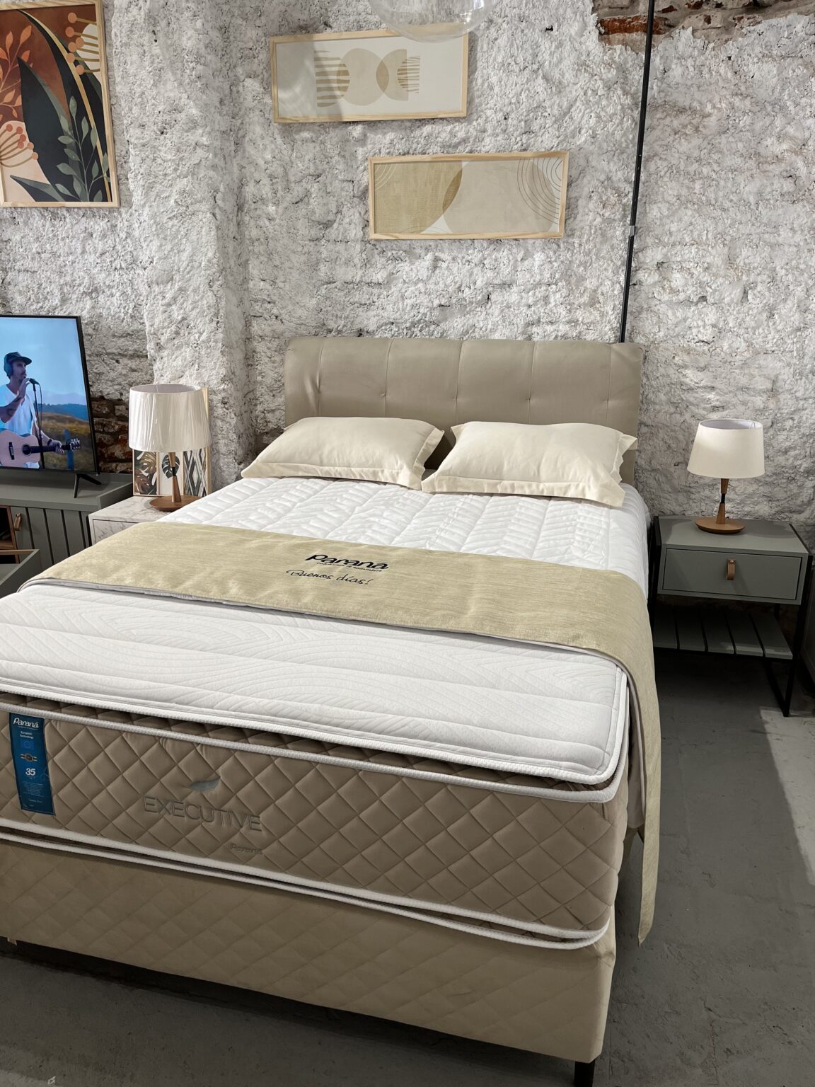 Conjunto Sommier Executive Resortes Bonell – 2 Plazas - Berna Home