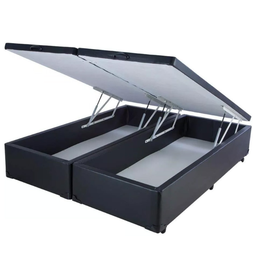 Box Baúl/Cama 2 Plazas 2 Partes – Negro - Berna Home