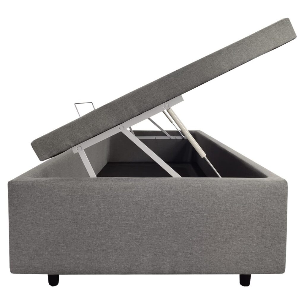 Box Baúl/Cama 1 Plaza – Tela Lino - Berna Home