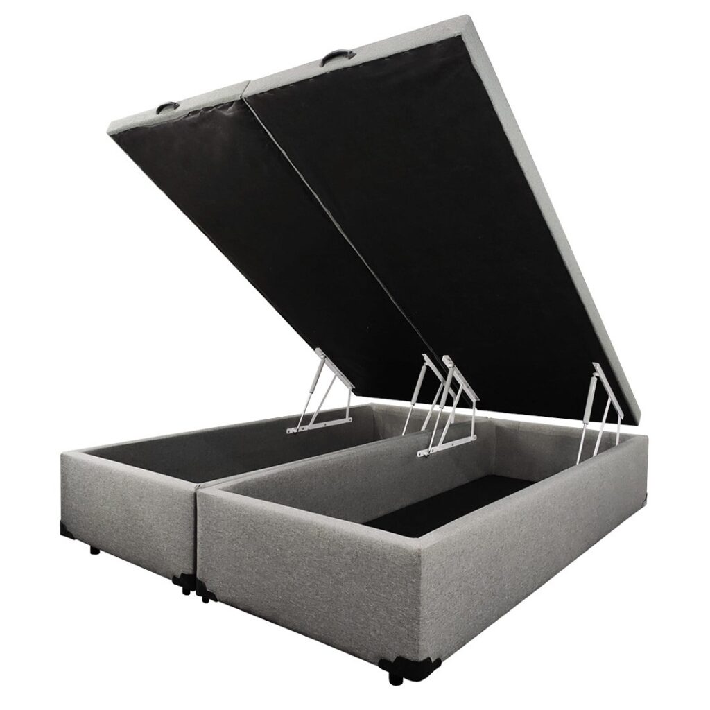 Box Baúl/Cama 2 Plazas 2 Partes – Gris Lino - Berna Home