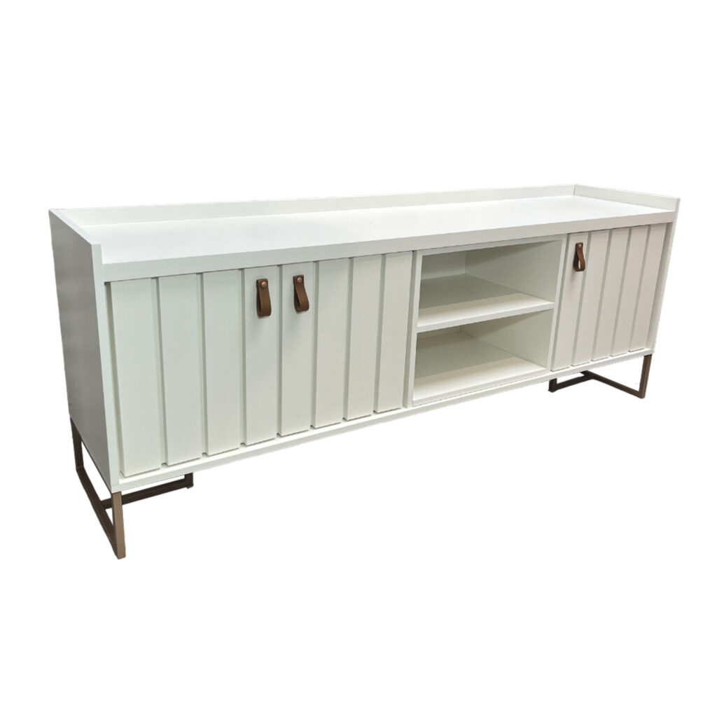 Rack Trendy Blanco (Pie Dorado) 140 cm - Berna Home